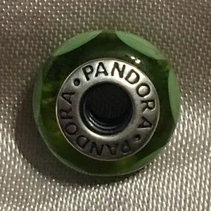 Pandora | Jewelry | Pandora Green Stepping Stones Murano Glass Bead ...